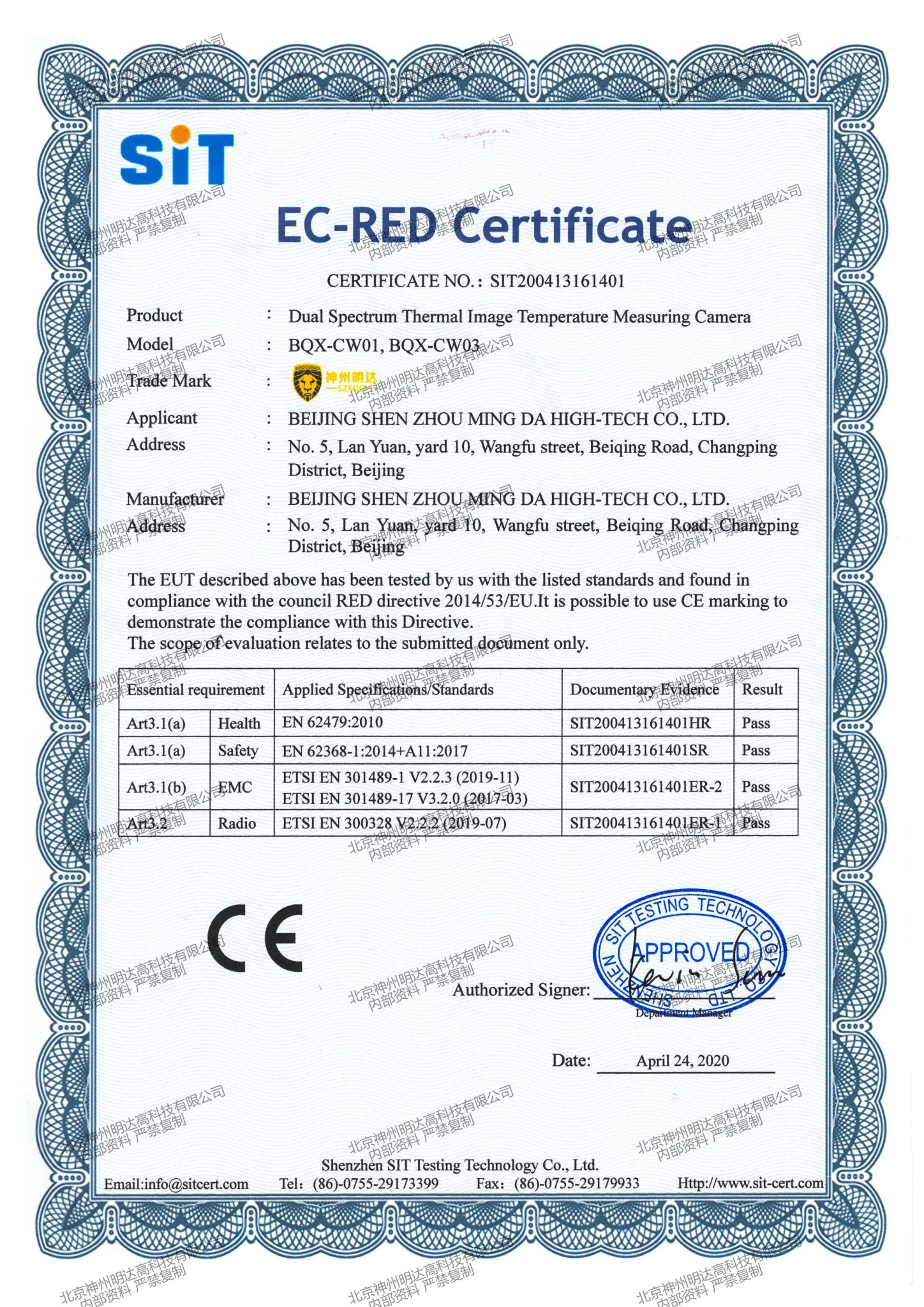 A4-EC-RED Compliant - SZMID
